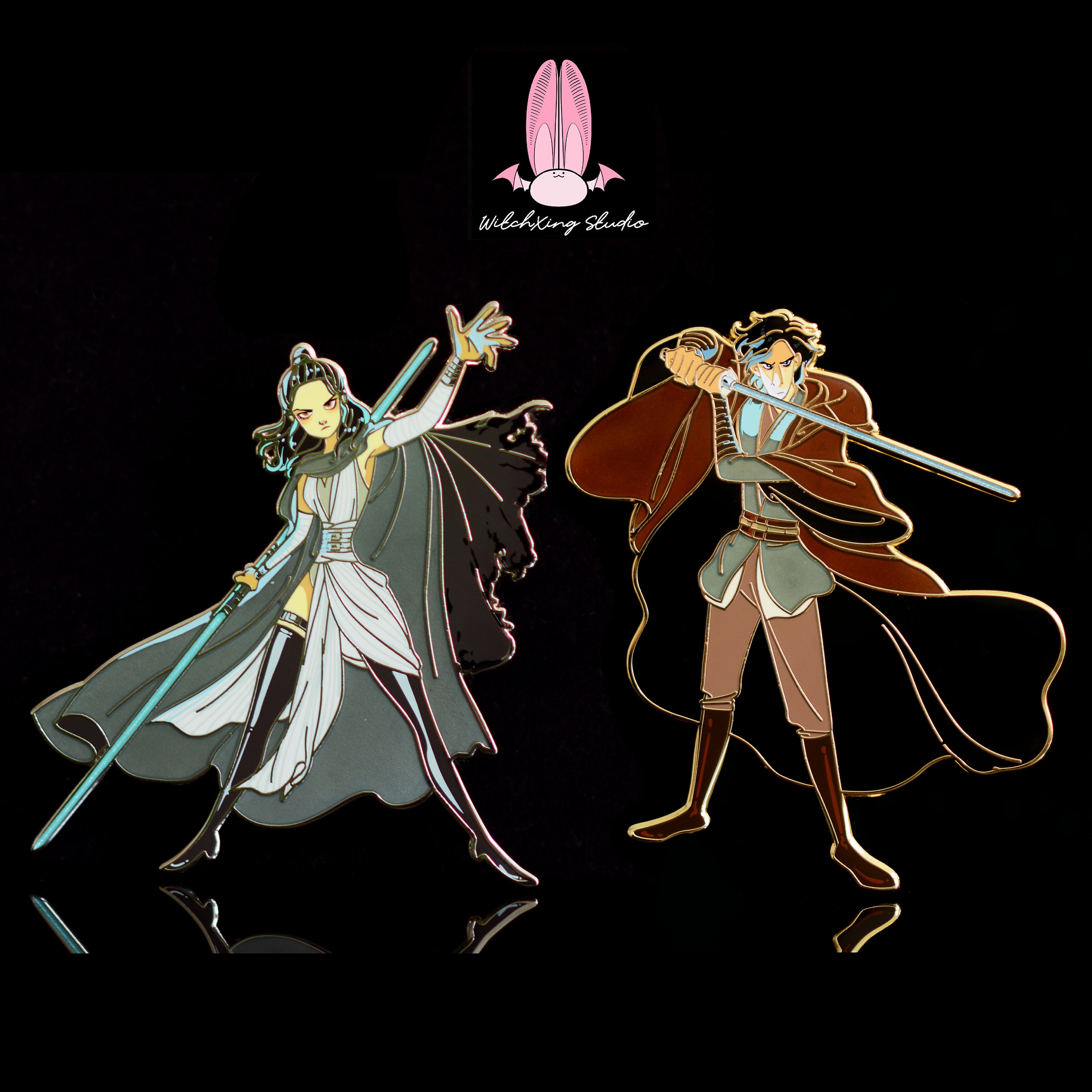 *SHOP DROP* "Jedi Knight Reylo" enamel pin – WitchXing