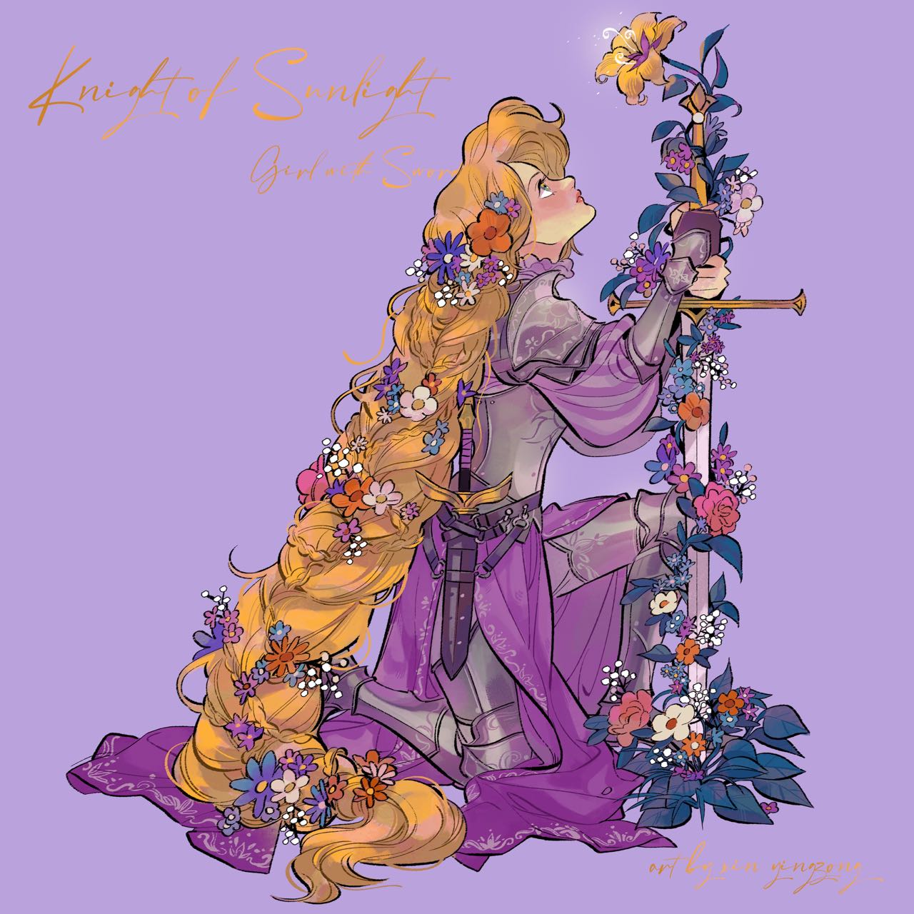 Girl with Sword - Rapunzel art print – WitchXing